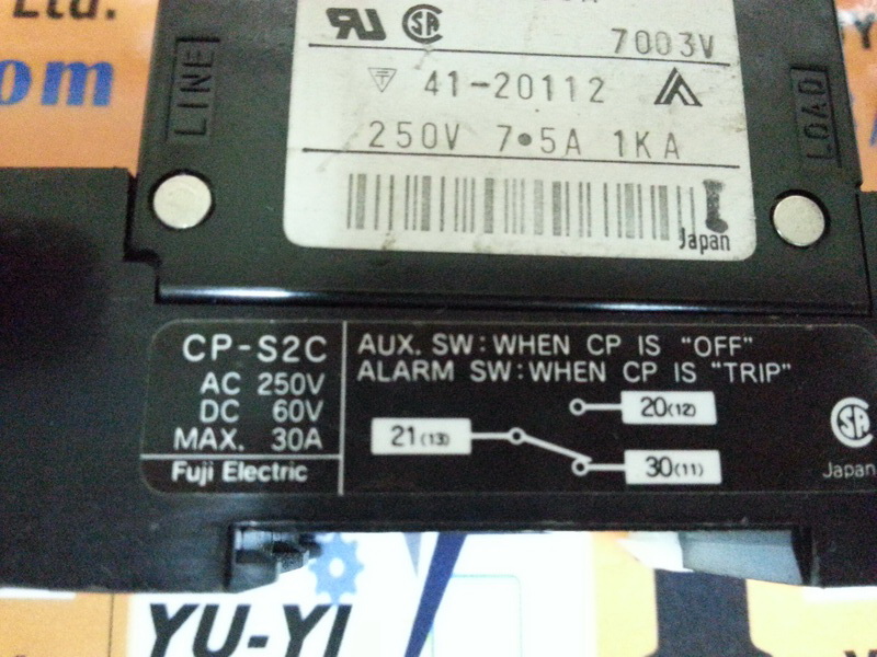 FUJI CP-S2C 2-pole AC Circuit protector - PLC DCS SERVO Control MOTOR ...