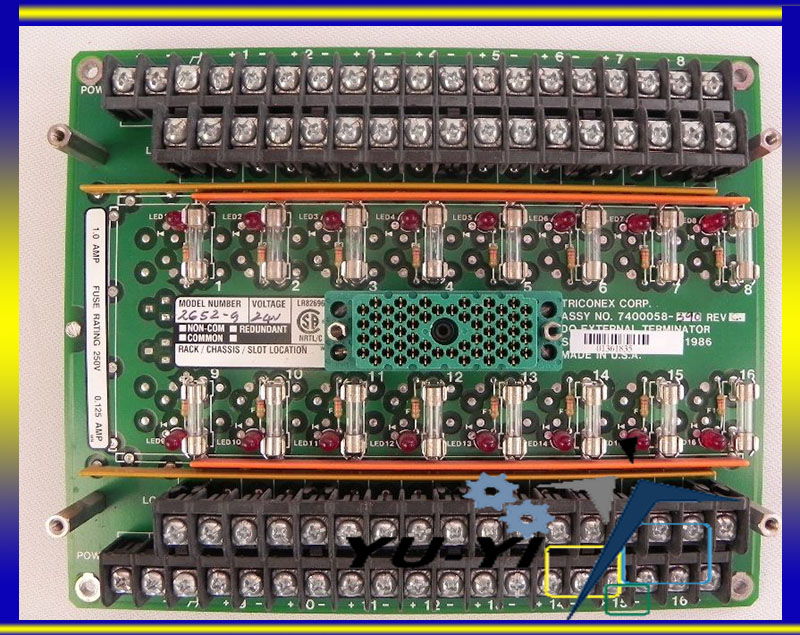 Triconex Terminal Board for 2652-9 7400058-390 - 裕益科技自動化設備可程式編碼器PLC分散式 ...