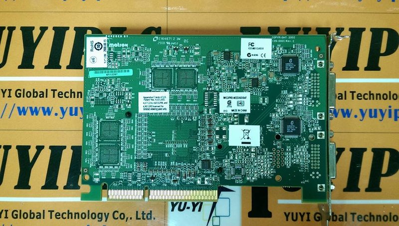 MATROX DUAL DVI AGP 8X REV.E F7129-0001 - 裕益科技自動化設備可程式編碼器PLC分散式控制系統DCS
