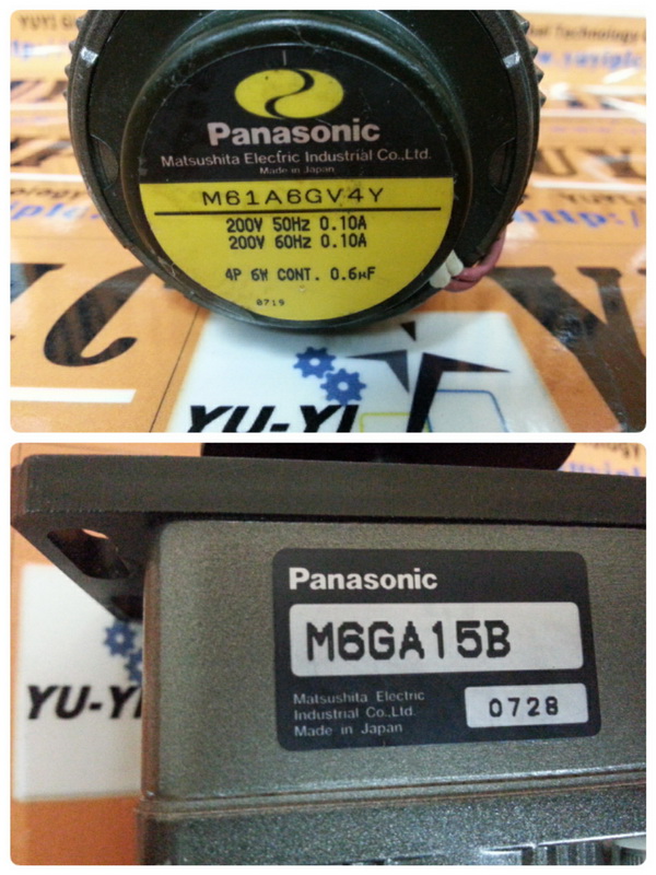 PANASONIC M61A6GV4Y STEPPER MOTOR M6GA15B GEAR HEAD - 裕益科技自動化設備可程式編碼器 ...
