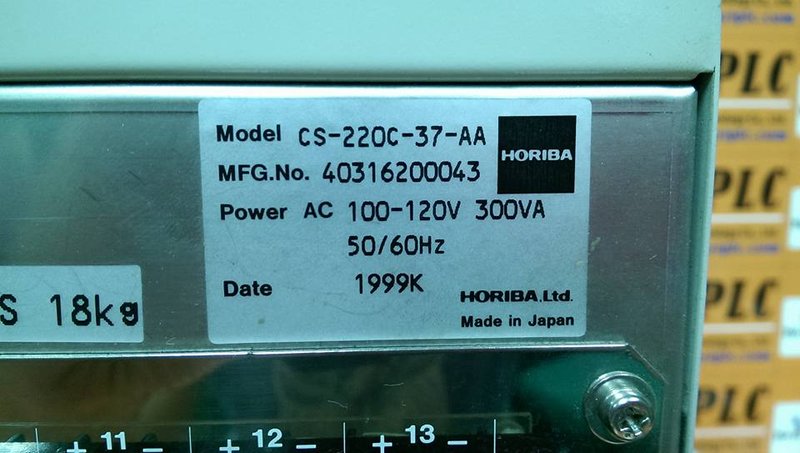 HORIBA CS-220C-37-AA CHEMICAL CONCENTRATION MONITOR - PLC DCS SERVO ...