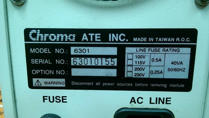 CHROMA 63010 MODEL 6301 SMART ELECTRONIC LOAD - 裕益科技自動化設備可程式編碼器PLC分散式控制 ...