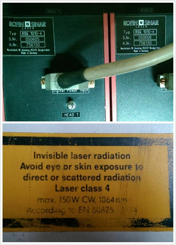 ROFIN SINAR POWERLINE LASER CLASS 4 RS-MARKER - PLC DCS SERVO Control ...
