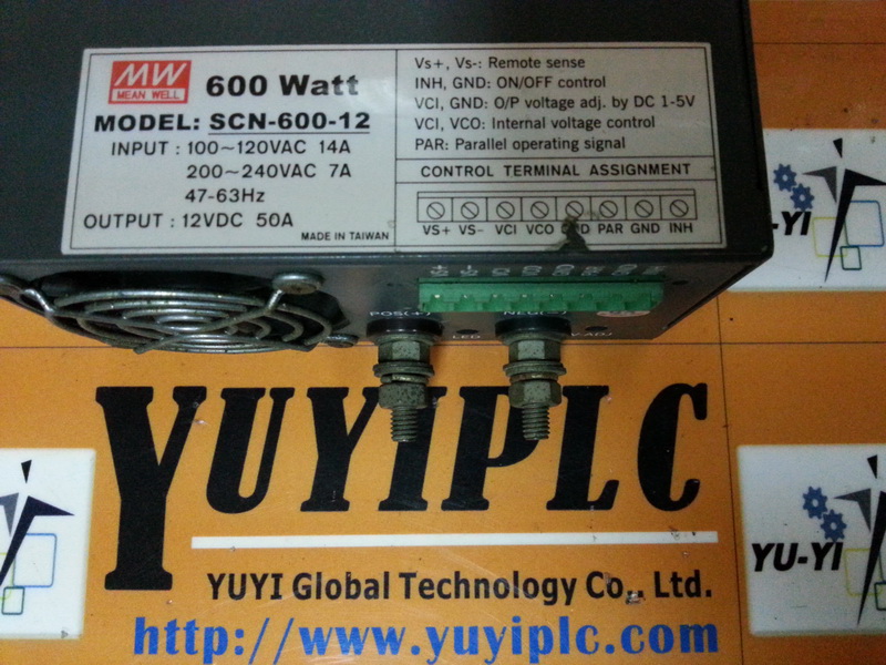 MEAN WELL 600 Watt SCN-600-12 CONTROL TERMINAL ASSIGNM - 裕益科技自動化設備可程式 ...