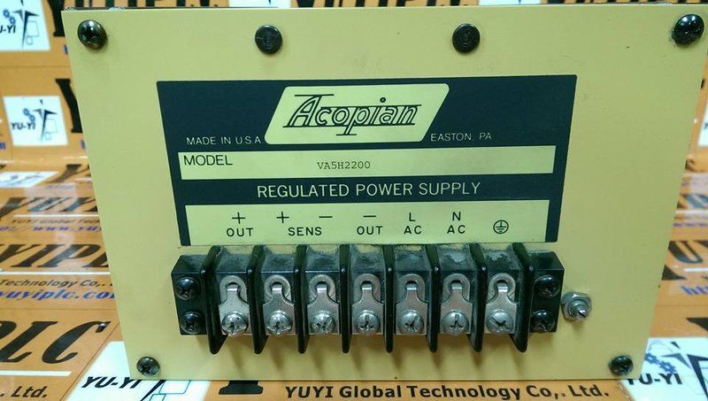 ACOPIAN VA5H2200 REGULATED POWER SUPPLY - 裕益科技自動化設備可程式編碼器PLC分散式控制系統DCS
