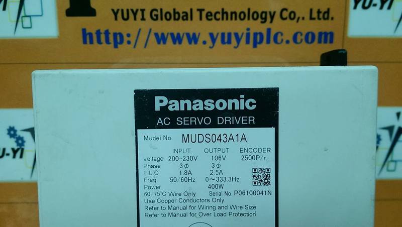 PANASONIC MUDS043A1A AC SERVO DRIVER - 裕益科技自動化設備可程式編碼器PLC分散式控制系統DCS