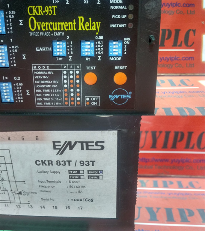 ENTES CKR 83T/93T CKR-93T Overcurrent Relay - PLC DCS SERVO Control ...