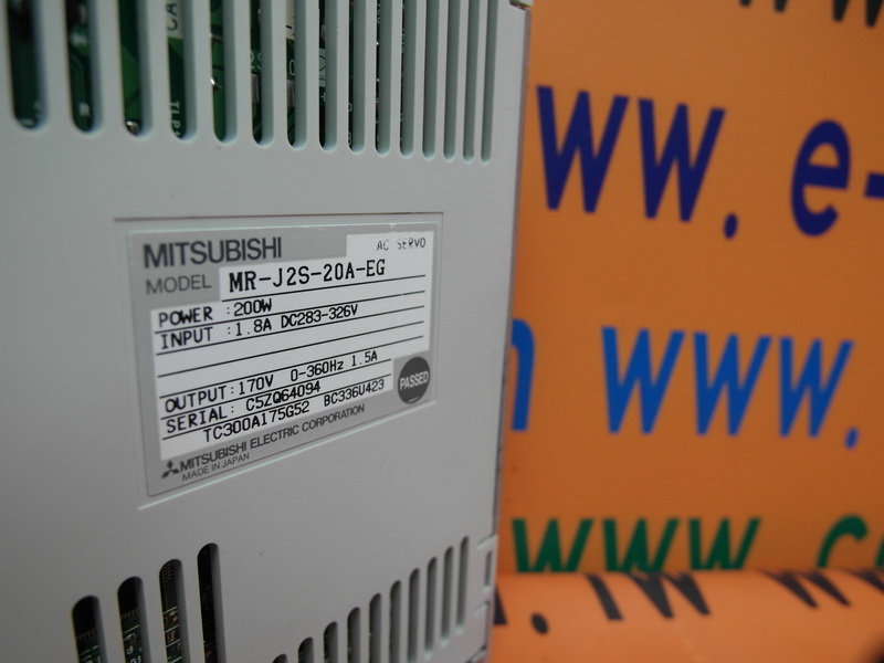 MITSUBISHI MR-J2S-20A-EG AC SERVO - 裕益科技自動化設備可程式編碼器PLC分散式控制系統DCS