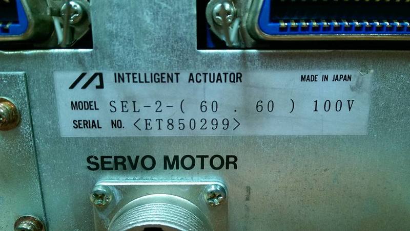 IAI IA INTELLIGENT ACTUATOR SEL-2-(60.60) 100V - PLC DCS SERVO Control ...