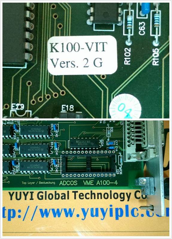 ADCOS VME A100-4 K100 VIT VERS 2G VME BOARD - 裕益科技自動化設備可程式編碼器PLC分散式控制系統DCS