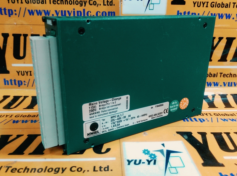 KNIEL MPK 24.1，7(225-405-00) POWER SUPPLY - 裕益科技自動化設備可程式編碼器PLC分散式控制系統DCS