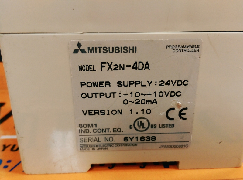 MITSUBISHI FX2N-4DA POWER SUPPLY - 裕益科技自動化設備可程式編碼器PLC分散式控制系統DCS