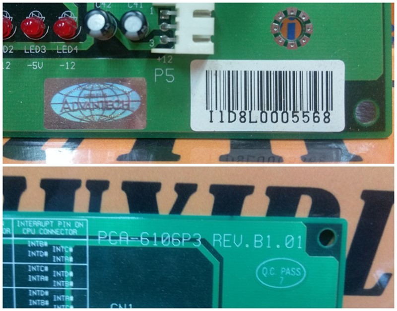 ADVANTECH PCA-6106P3 REV.B1.01 - 裕益科技自動化設備可程式編碼器PLC分散式控制系統DCS