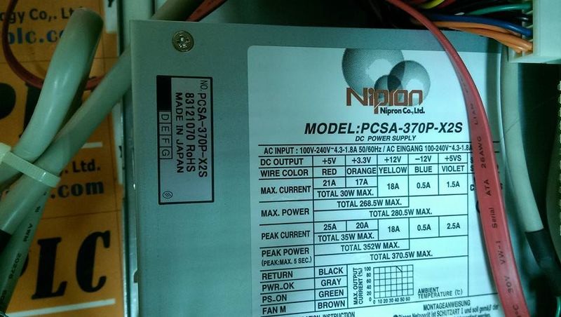 NIPRON PCSA-370P-X2S POWER SUPPLY - 裕益科技自動化設備可程式編碼器PLC分散式控制系統DCS