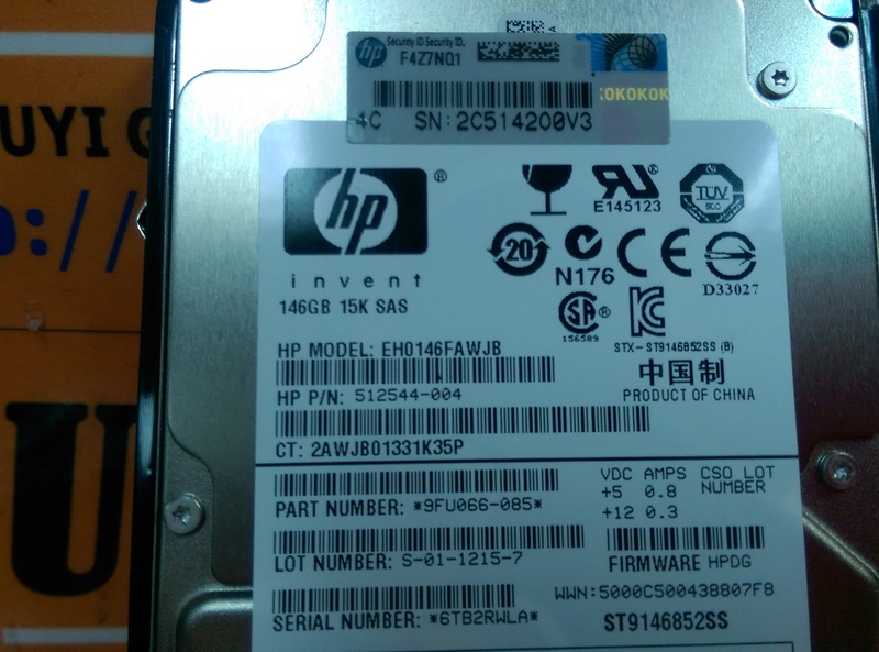 HP EH0146FAWJB 146GB 15K SERVER HARD DRIVE - 裕益科技自動化設備可程式編碼器PLC分散式控制系統DCS
