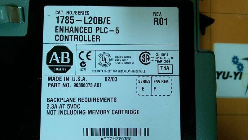 A-B 1785-L20B/E ENHANCED PLC-5 CONTROLLER MODULE - PLC DCS SERVO ...