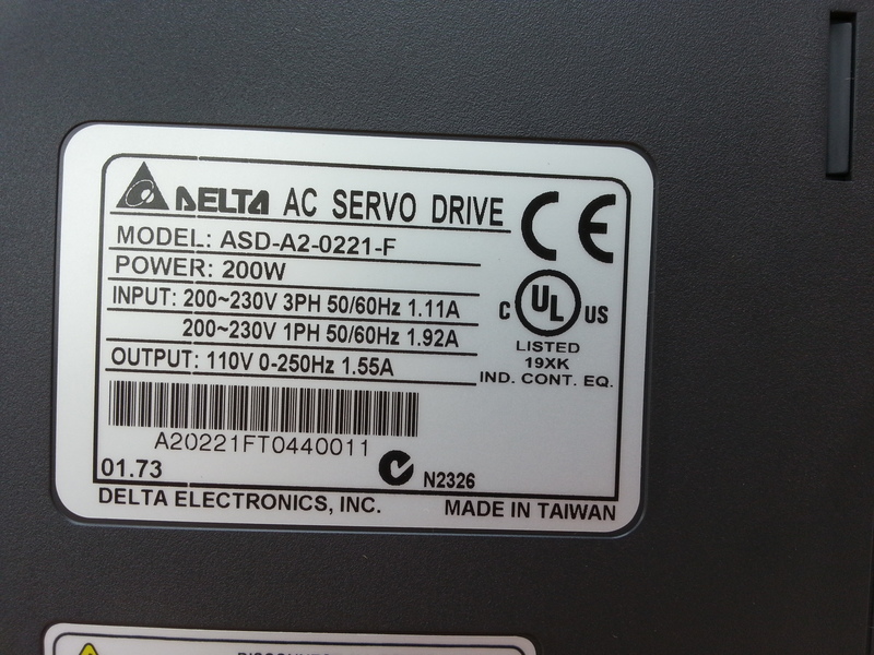 DELTA ASD-A2-0221-F AC SERVO MOTOR - 裕益科技自動化設備可程式編碼器PLC分散式控制系統DCS