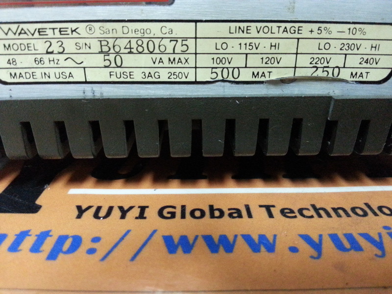 WAVETEK MODEL 23 12MHZ SYNTHESIZED FUNCTION GENERATOR - 裕益科技自動化設備可程式編碼器 ...