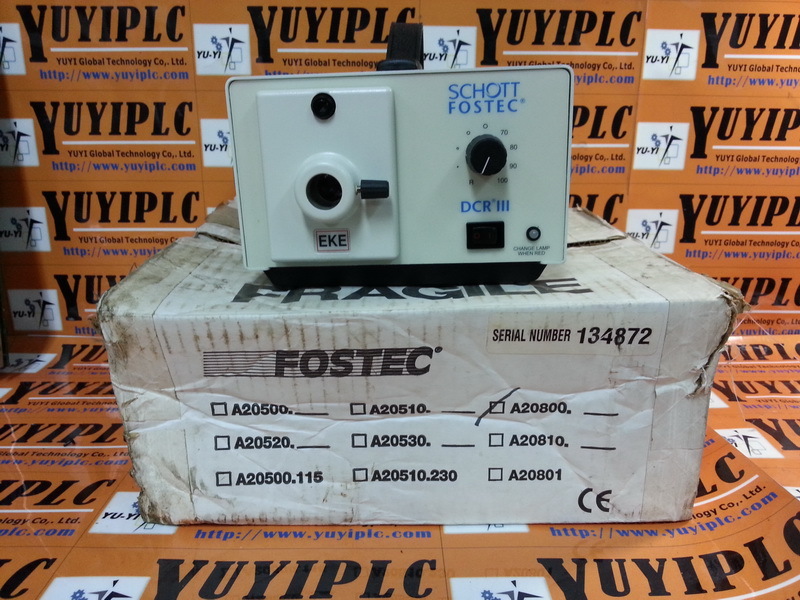 SCHOTT FOSTEC DCRIII 20800 Light Source Illuminator - 裕益科技自動化設備可程式編碼器 ...