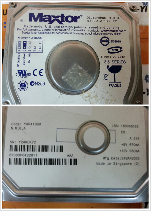 MAXTOR DiamondMax Plus 9 80GB Hard Drive ATA/133 HDD - 裕益科技自動化設備可程式編碼器 ...