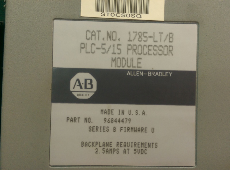 A-B 1785-LT/B PLC-5/15 PROCESSOR MODULE - PLC DCS SERVO Control MOTOR ...