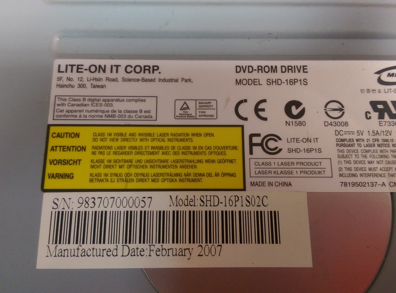 LITE-ON IT SHD-16P1S 16X DVD-ROM DRIVE - 裕益科技自動化設備可程式編碼器PLC分散式控制系統DCS