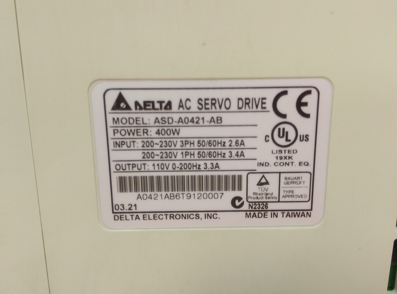DELTA ASD-A0421-AB AC SERVO DRIVE - 裕益科技自動化設備可程式編碼器PLC分散式控制系統DCS