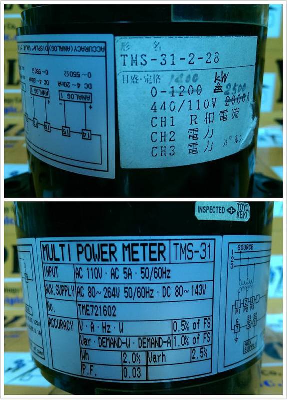 TOYO KEIKI MUITI POWER METER TMS-31 / TMS-31-2-28 - PLC DCS SERVO ...