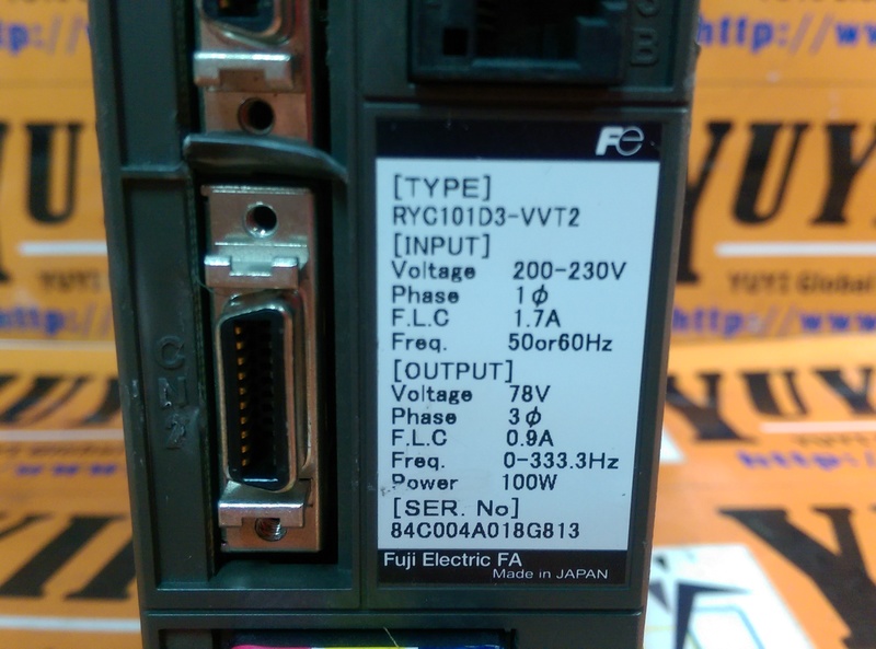 FUJI RYC101D3-VVT2 SERVO MOTOR - 裕益科技自動化設備可程式編碼器PLC分散式控制系統DCS