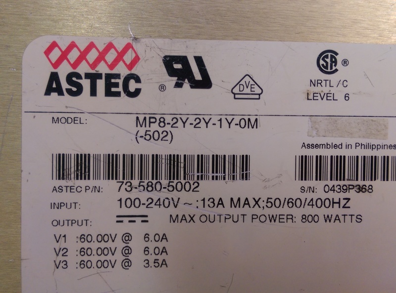 ASTEC MP8-2Y-2Y-1Y-0M ( -502 ) POWER SUPPLY - PLC DCS SERVO Control ...