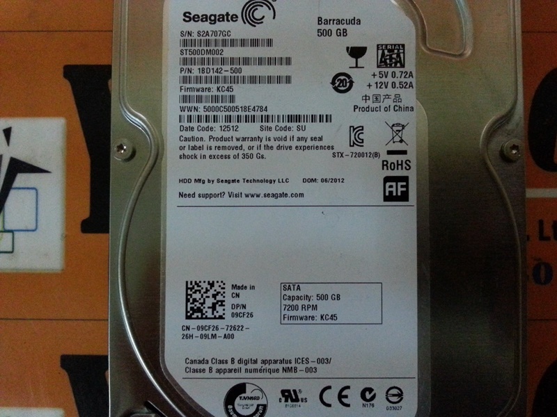 SEAGATE ST500DM002 500gb Internal 7200 RPM 3.5" - PLC DCS SERVO Control ...