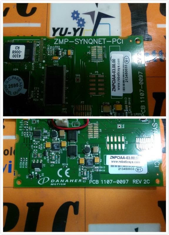 DANAHER ZMP-SYNQNET-PCI PCB 1107-0097 REV 2C MOTION BO - 裕益科技自動化設備可程式 ...