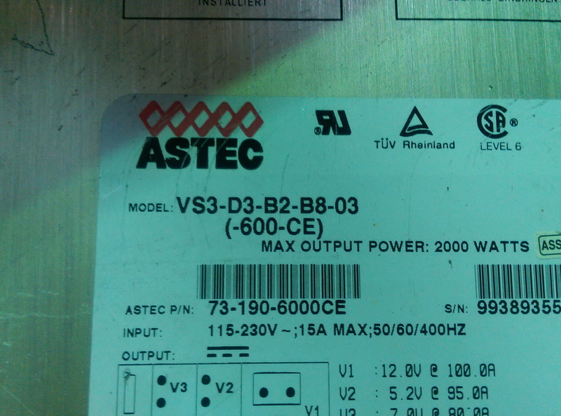 ASTEC VS3-D3-B2-B8-03 ( -600-CE ) POWER SUPPLY - PLC DCS SERVO Control ...