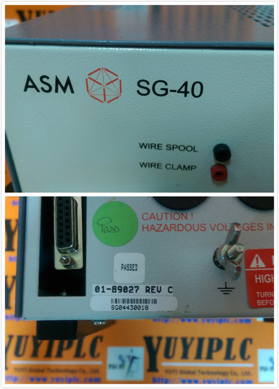 ASM SG-40 series 01-89027 REV C SG CONTROL - PLC DCS SERVO Control ...