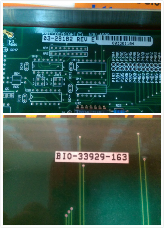 ASM 03-28182 REV E BI0-33929-163 BOARD - 裕益科技自動化設備可程式編碼器PLC分散式控制系統DCS