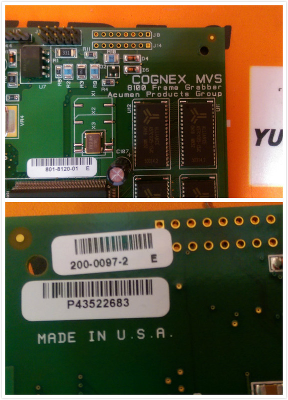 COGNEX MVS 8100 FRAME GRABBER 200-0097-2 - PLC DCS SERVO Control MOTOR ...