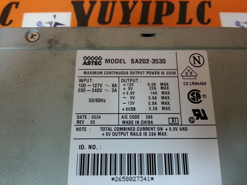 ASTEC SA202-3530 POWER SUPPLY - PLC DCS SERVO Control MOTOR POWER ...