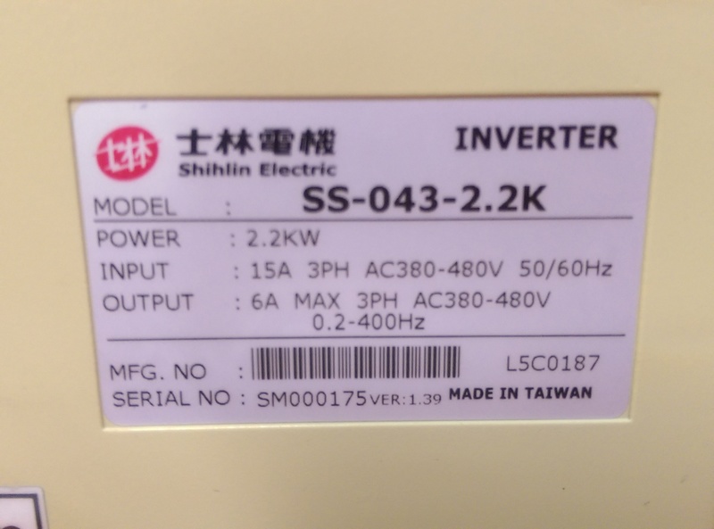 SHIHLIN SS-043-2.2K INVERTER - PLC DCS SERVO Control MOTOR POWER SUPPLY ...