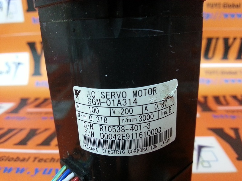 YASKAWA SGM-01A314 AC SERVO MOTOR - 裕益科技自動化設備可程式編碼器PLC分散式控制系統DCS