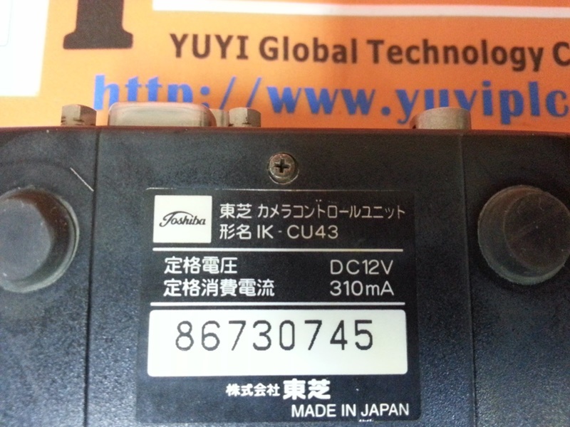 TOSHIBA IK-CU43 CAMERA CONTROL UNIT - 裕益科技自動化設備可程式編碼器PLC分散式控制系統DCS