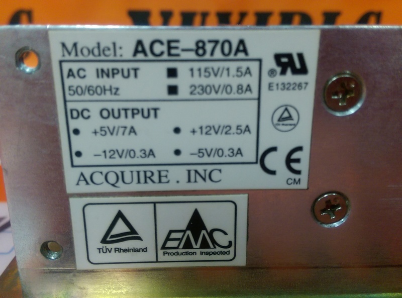 ACQUIRE ACE-870A POWER SUPPLY - 裕益科技自動化設備可程式編碼器PLC分散式控制系統DCS