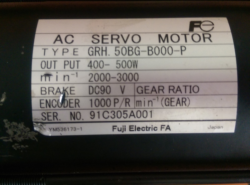 FUJI GRH. 50BG-B000-P AC SERVO MOTOR - PLC DCS SERVO Control MOTOR ...