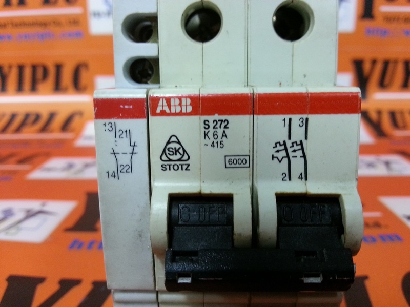 ABB S 272 K 6 A / S272 K6A CIRCUIT BREAKER - PLC DCS SERVO Control ...