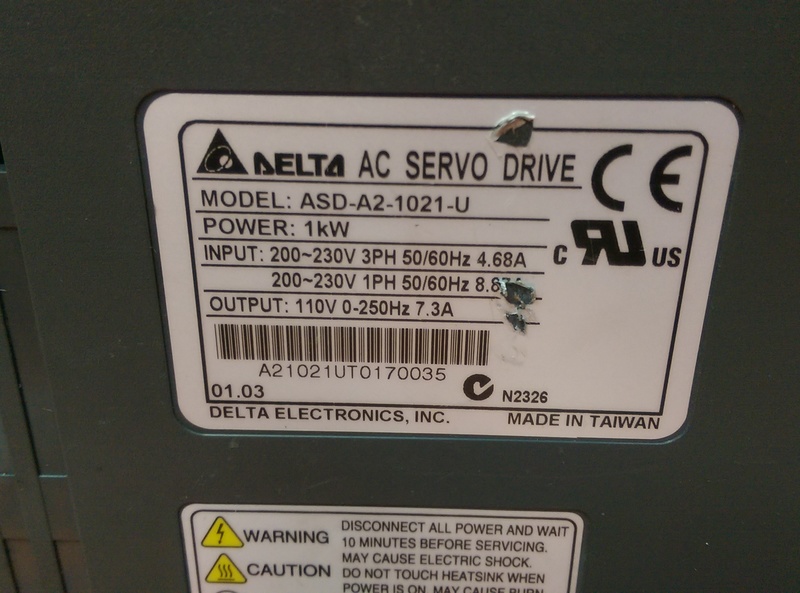 DELTA ASD-A2-1021-U SERVO DRIVE - 裕益科技自動化設備可程式編碼器PLC分散式控制系統DCS