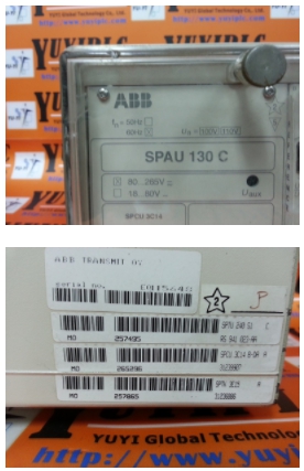 ABB SPAU 130 C Three-phase Voltage Relay - PLC DCS SERVO Control MOTOR ...