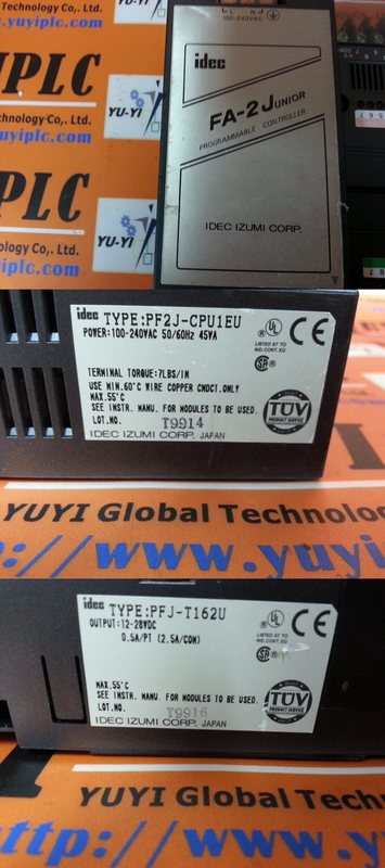 IDEC IZUM FA-2 JUNIOR PF2J-CPU1EU PFJ-N161U PFJ-T162U - PLC DCS SERVO ...
