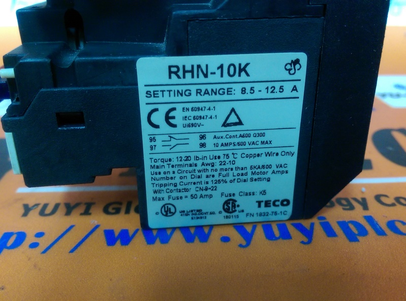 TECO CN11 / PHN-10K Relays - 裕益科技自動化設備可程式編碼器PLC分散式控制系統DCS