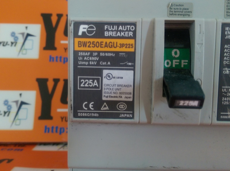 FUJI BW250EAGU-3P225 AUTO BREAKER - 裕益科技自動化設備可程式編碼器PLC分散式控制系統DCS