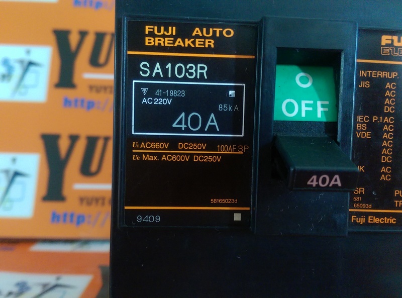 FUJI SA103R AUTO BREAKER - 裕益科技自動化設備可程式編碼器PLC分散式控制系統DCS