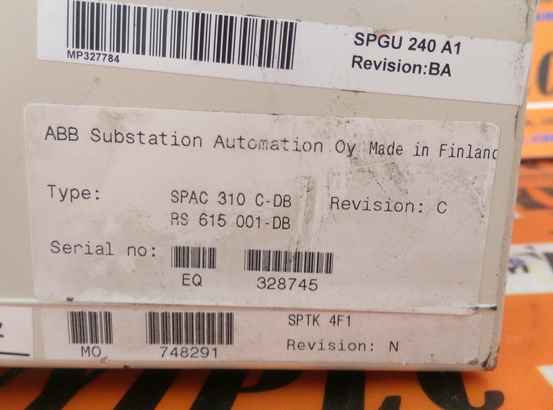 ABB SPAC 310 C-DB Feeder terminal - 裕益科技自動化設備可程式編碼器PLC分散式控制系統DCS